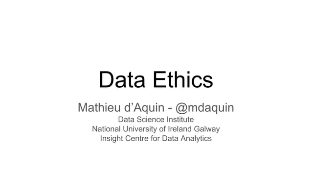 Data ethics | PDF | Technology & Computing