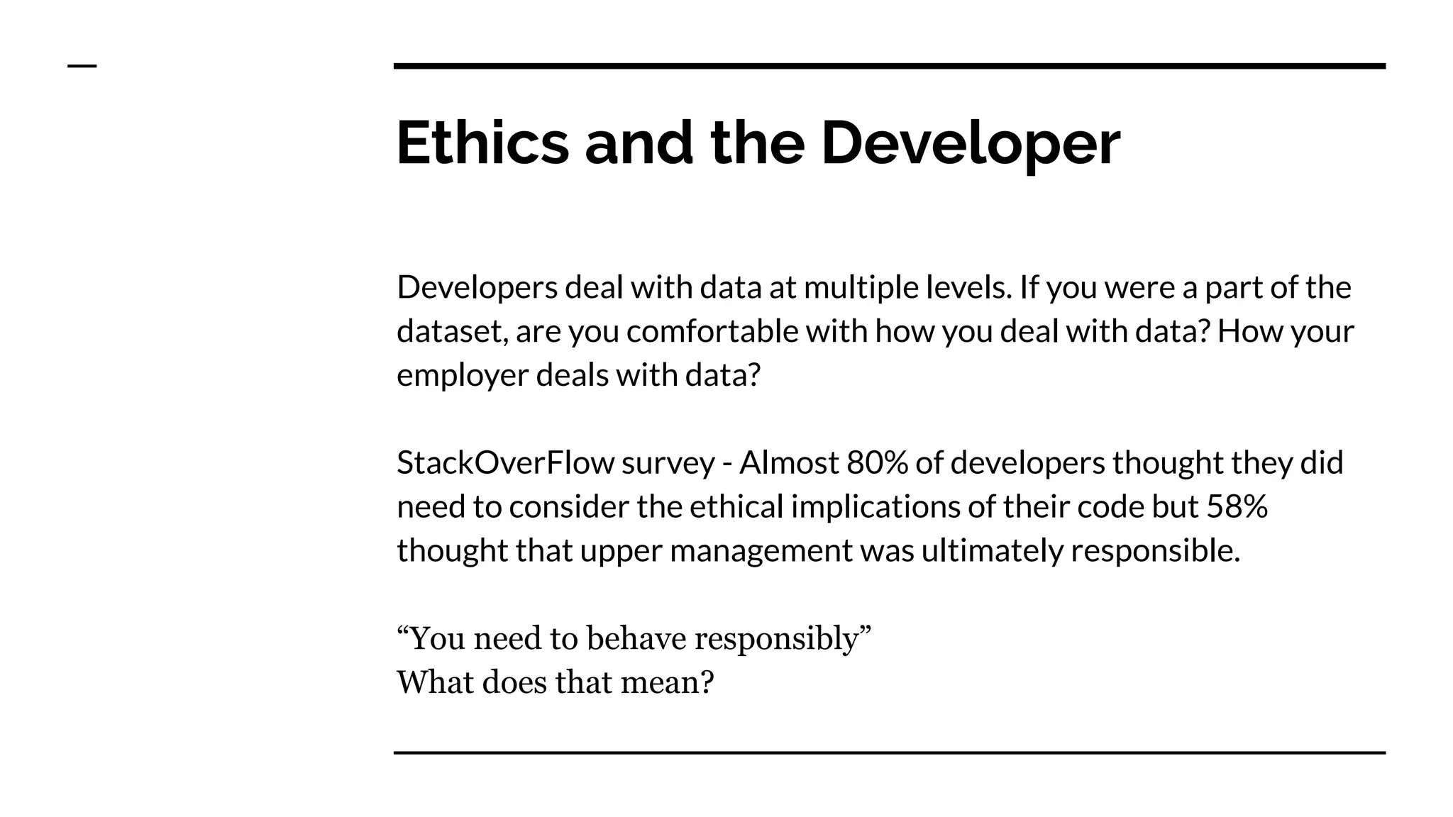 Data ethics for developers | PPT