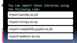 Data Exploration in Python.pptx | Databases | Computer Software and Applications