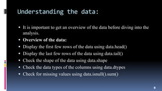Data Exploration in Python.pptx | Databases | Computer Software and Applications