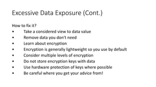 Data Exposure And Misconfigurations OWASP | PPTX