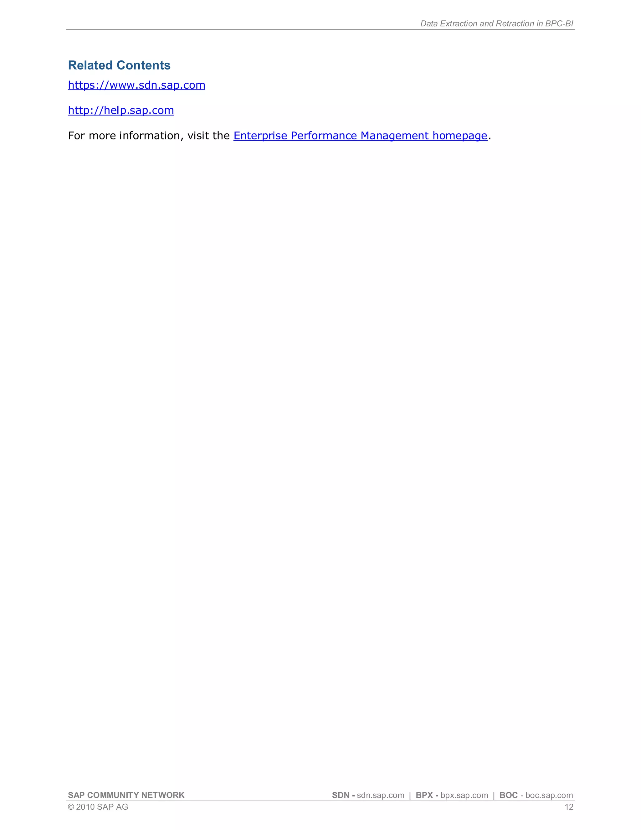 Data extraction and retraction bpc bi | PDF