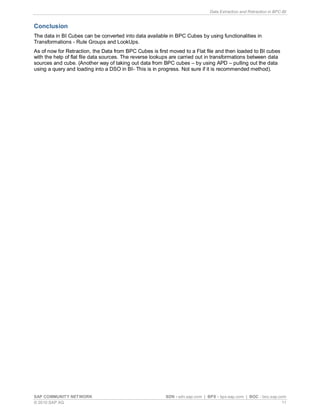 Data extraction and retraction bpc bi | PDF