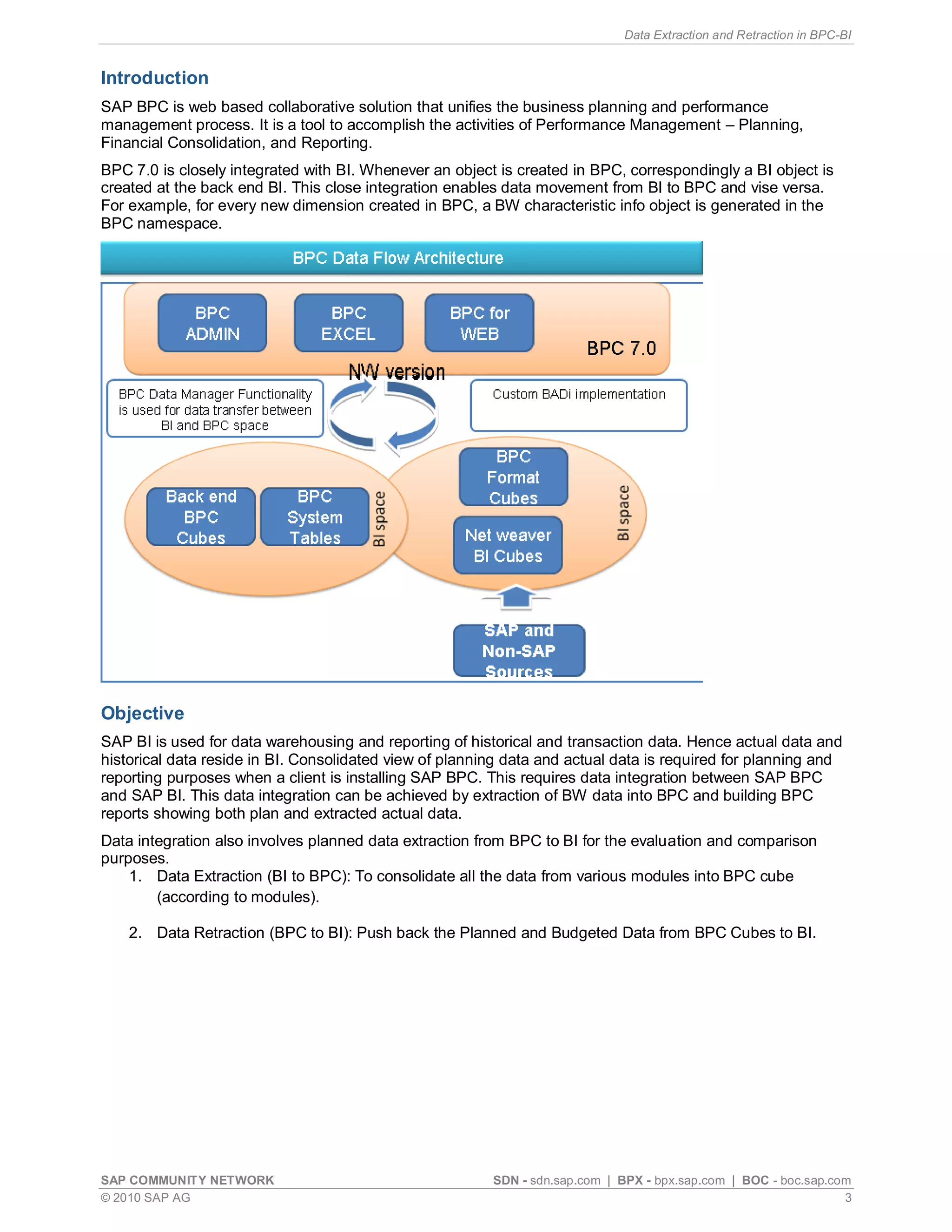 Data extraction and retraction in bpc bi | PDF | Databases | Computer ...