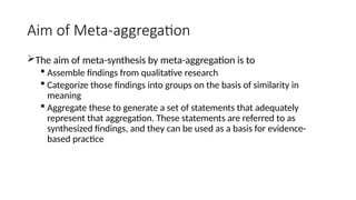 Data Extraction & Synthesis by zahida kusor | PPTX