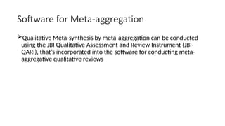 Data Extraction & Synthesis by zahida kusor | PPT