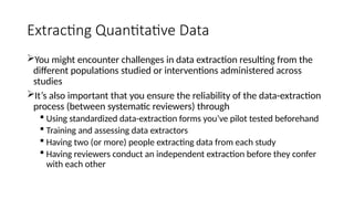 Data Extraction & Synthesis by zahida kusor | PPTX