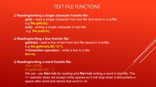 Data file handling in c++ | PPTX