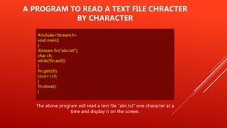 Data file handling in c++ | PPTX