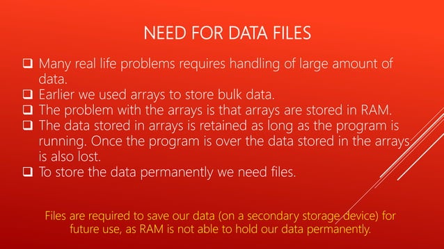 Data file handling in c++ | PPT | Free Download