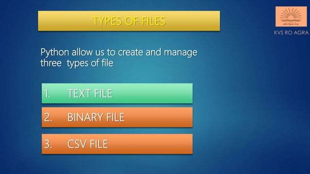 Data file handling in python introduction,opening & closing files | PPT