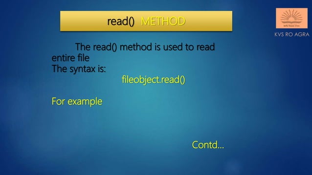 Data File Handling In Python Reading And Writing Methods Ppt