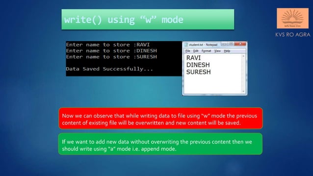 Data File Handling In Python Reading And Writing Methods Ppt