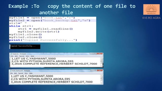 Data file handling in python reading & writing methods | PPTX
