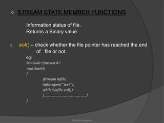 Data file operations in C++ Base | PPTX