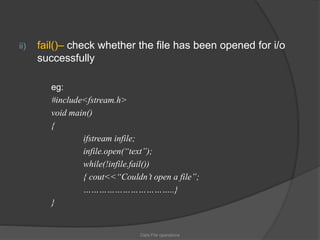 Data file operations in C++ Base | PPTX