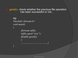 Data file operations in C++ Base | PPTX