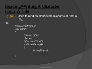 Data file operations in C++ Base | PPTX