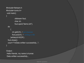 Data file operations in C++ Base | PPTX