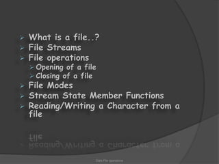 Data file operations in C++ Base | PPTX
