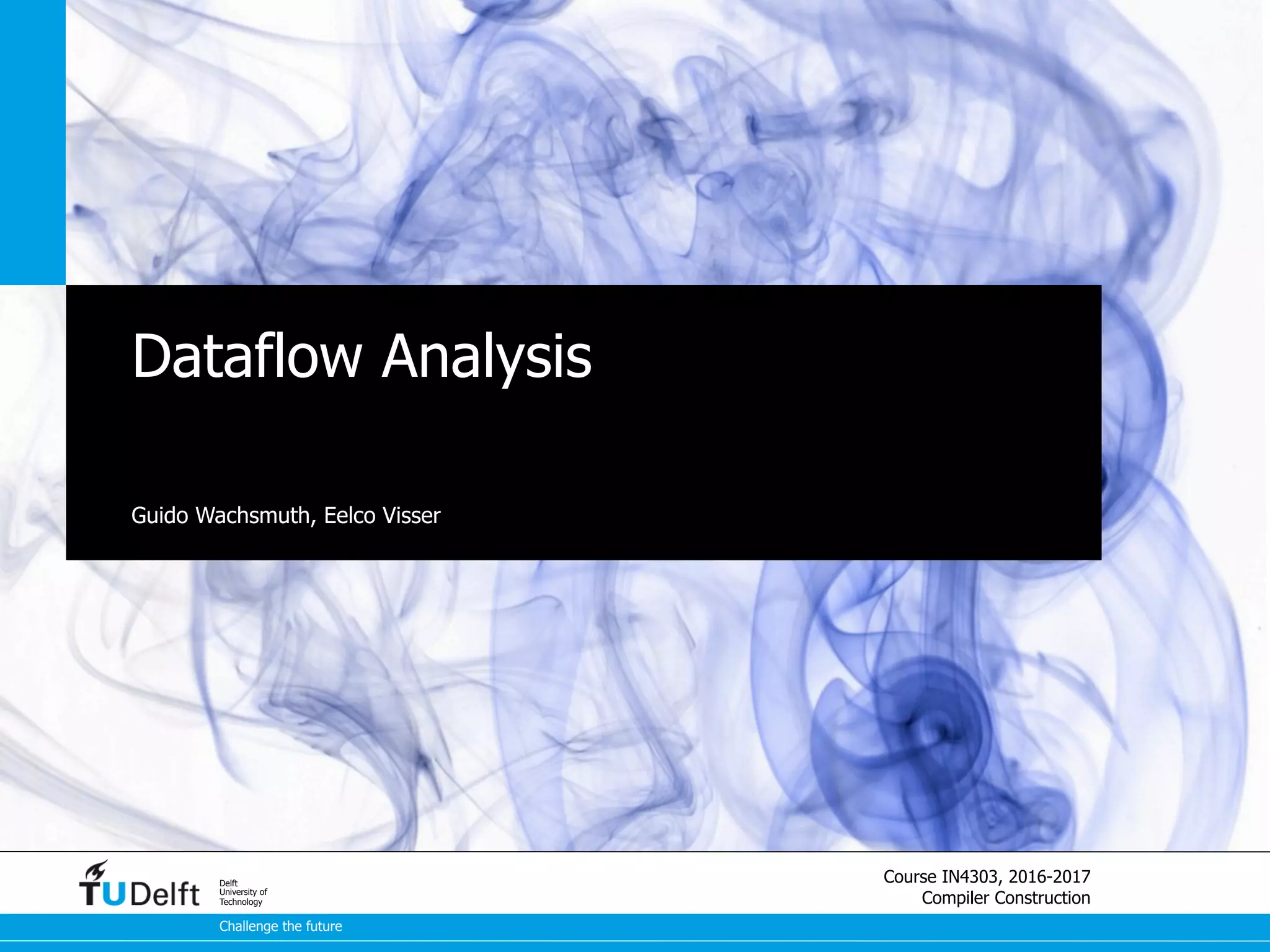 Dataflow Analysis | PDF | Programming Languages | Computing