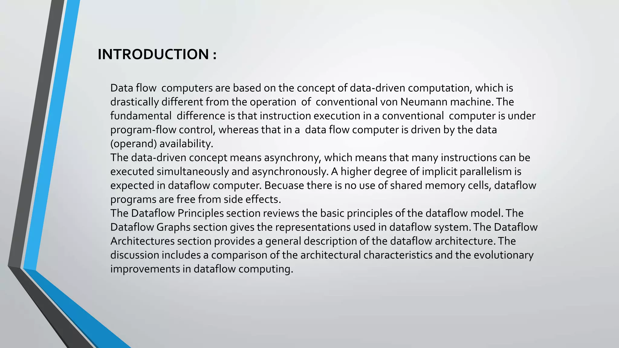 Data Flow Architecture Pptx Programming Languages Computing