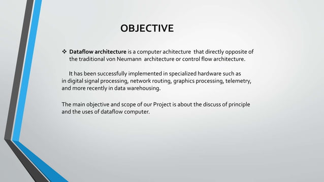 Data Flow Architecture Pptx Programming Languages Computing