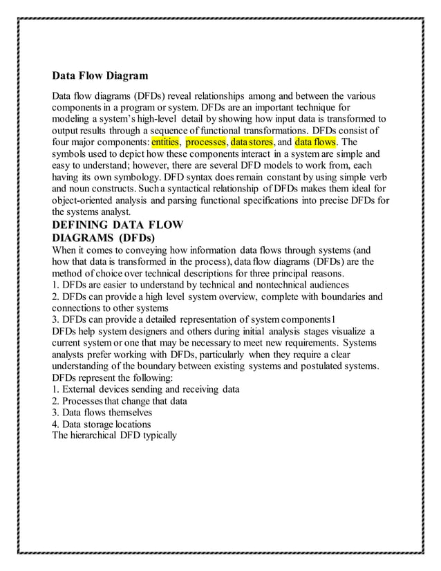 Data flow diagrams dfd | PDF
