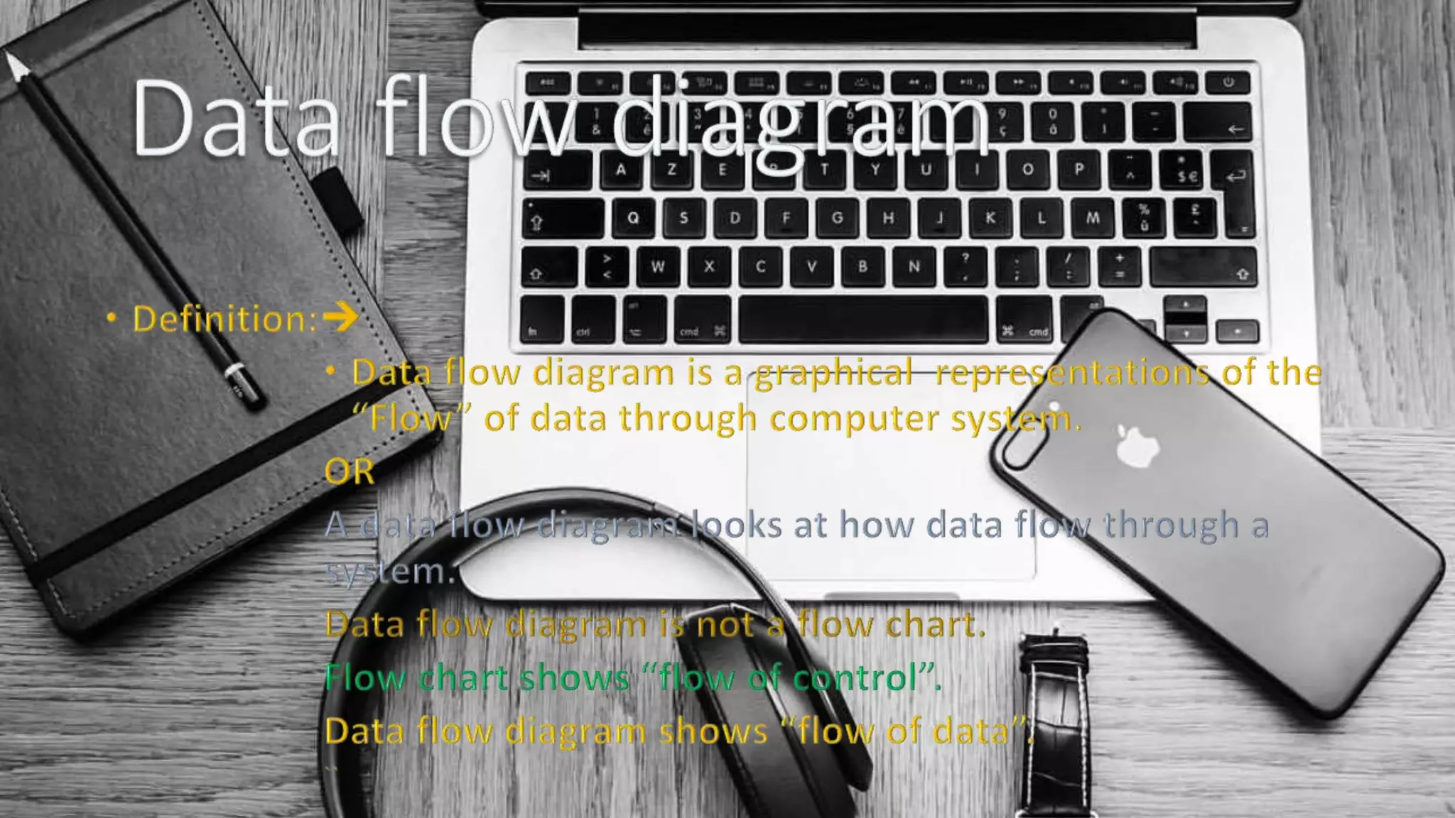 Data flow diagram with symbols | PPT