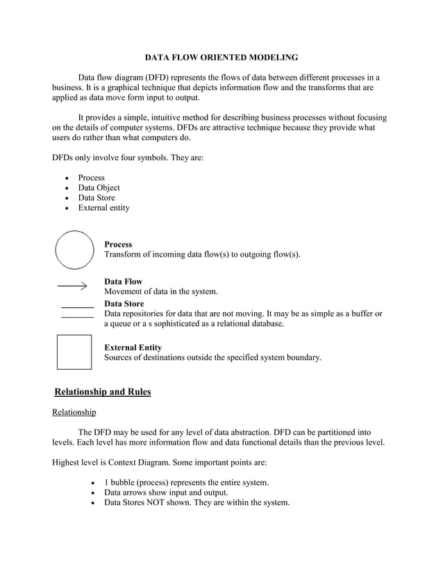 Data flow oriented modeling | DOCX