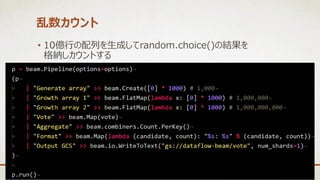 Dataflow(python)を触った所感 | PPT