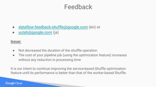 Dataflow shuffle service | PDF