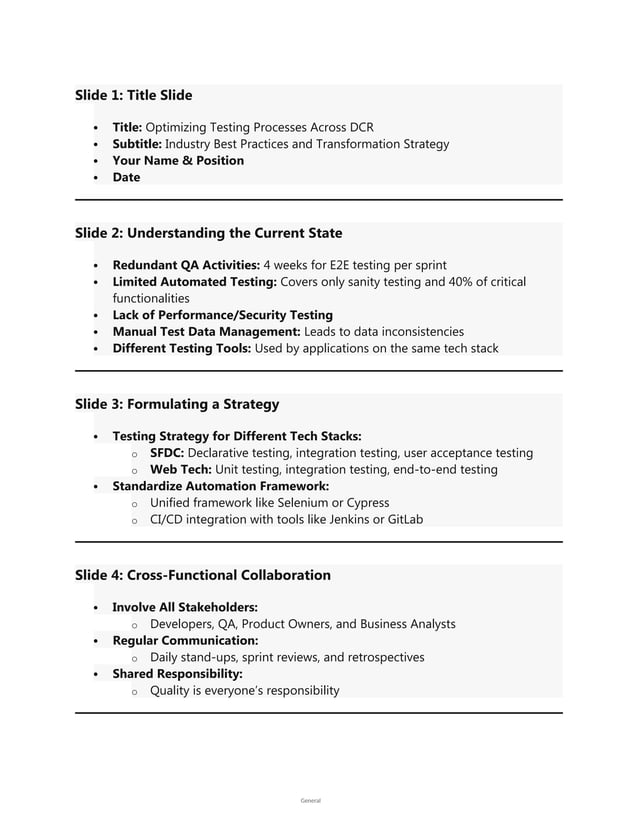 QA Standardization: Optimizing Testing Processes | PDF QA Standardization: Optimizing Testing Processes | PDF