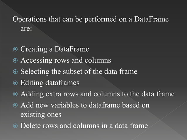 Data frame operations | PPT