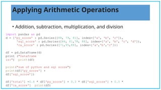 dataframe_operations and various functions | PPTX