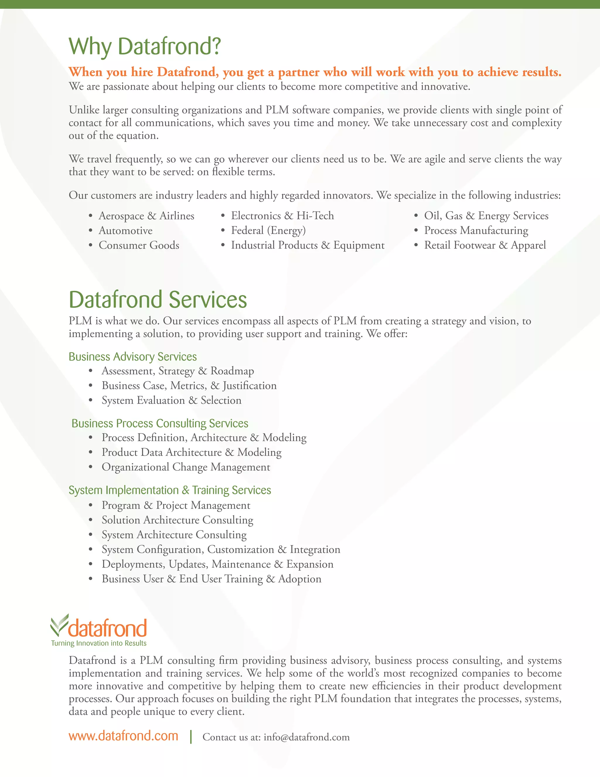 Datafrond Brochure Compressed | PDF