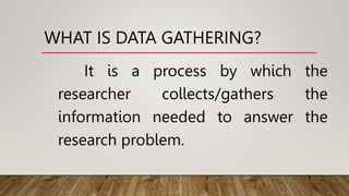 Data Gathering Methods - Math 7 4th Quarter | PPT