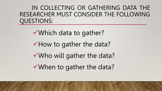 Data Gathering Methods - Math 7 4th Quarter | PPT