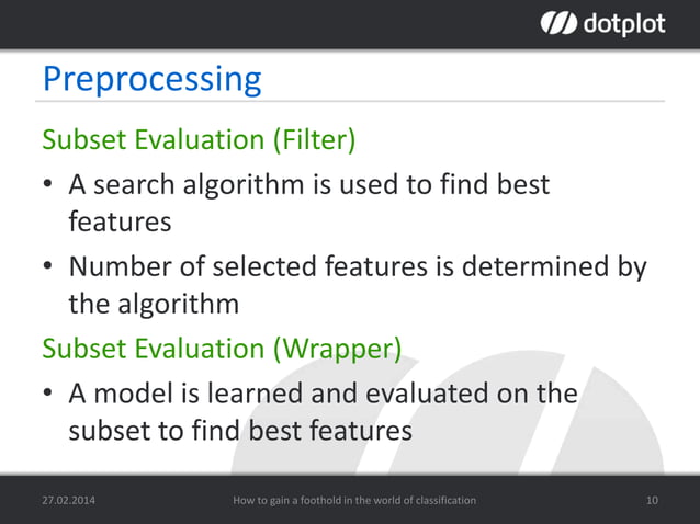 How to gain a foothold in the world of classification | PPT