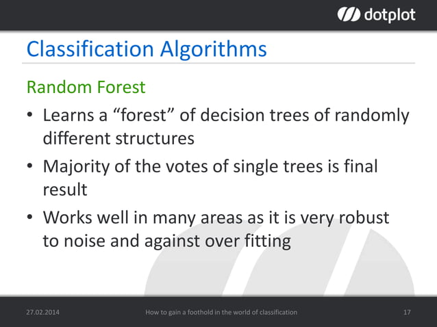 How to gain a foothold in the world of classification | PPT