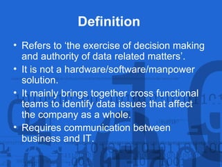 Data governance, Information security strategy | PPT | Databases ...