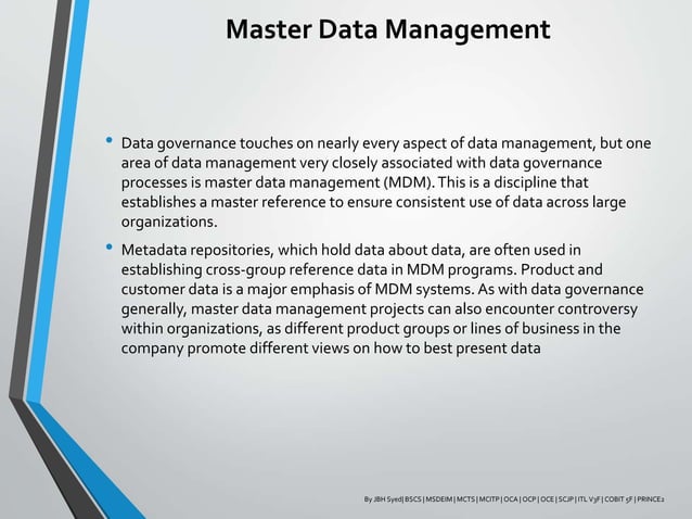 Data Governance and Analytics | PPT