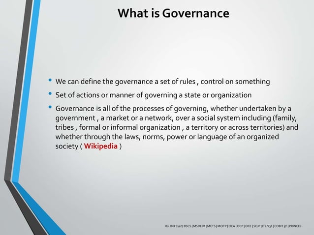 Data Governance and Analytics | PPT
