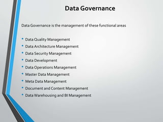 Data Governance and Analytics | PPT