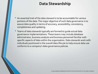 Data Governance and Analytics | PPT
