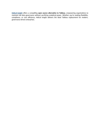 Data Governance and Compliance Choosing a Tableau Replacement with ...