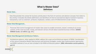 Master Data Management's Place in the Data Governance Landscape | PPT