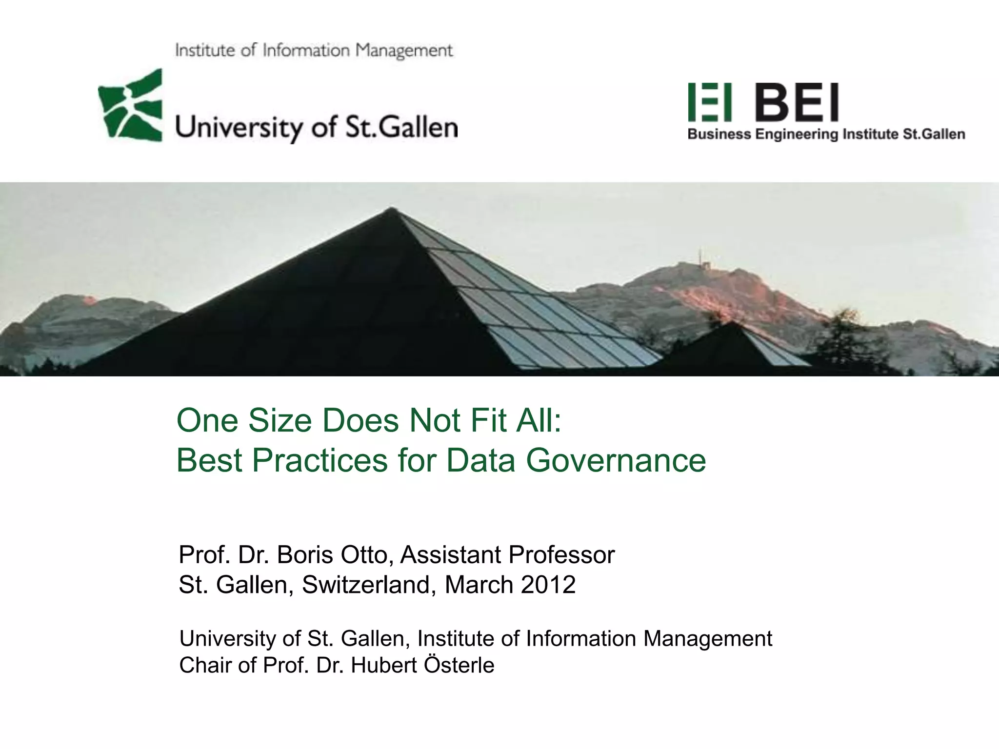Data Governance Best Practices | PPTX