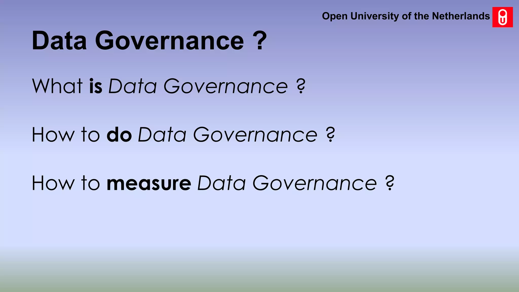 Data Governance Assessment - Jan Rutger Merkus MSc | PDF