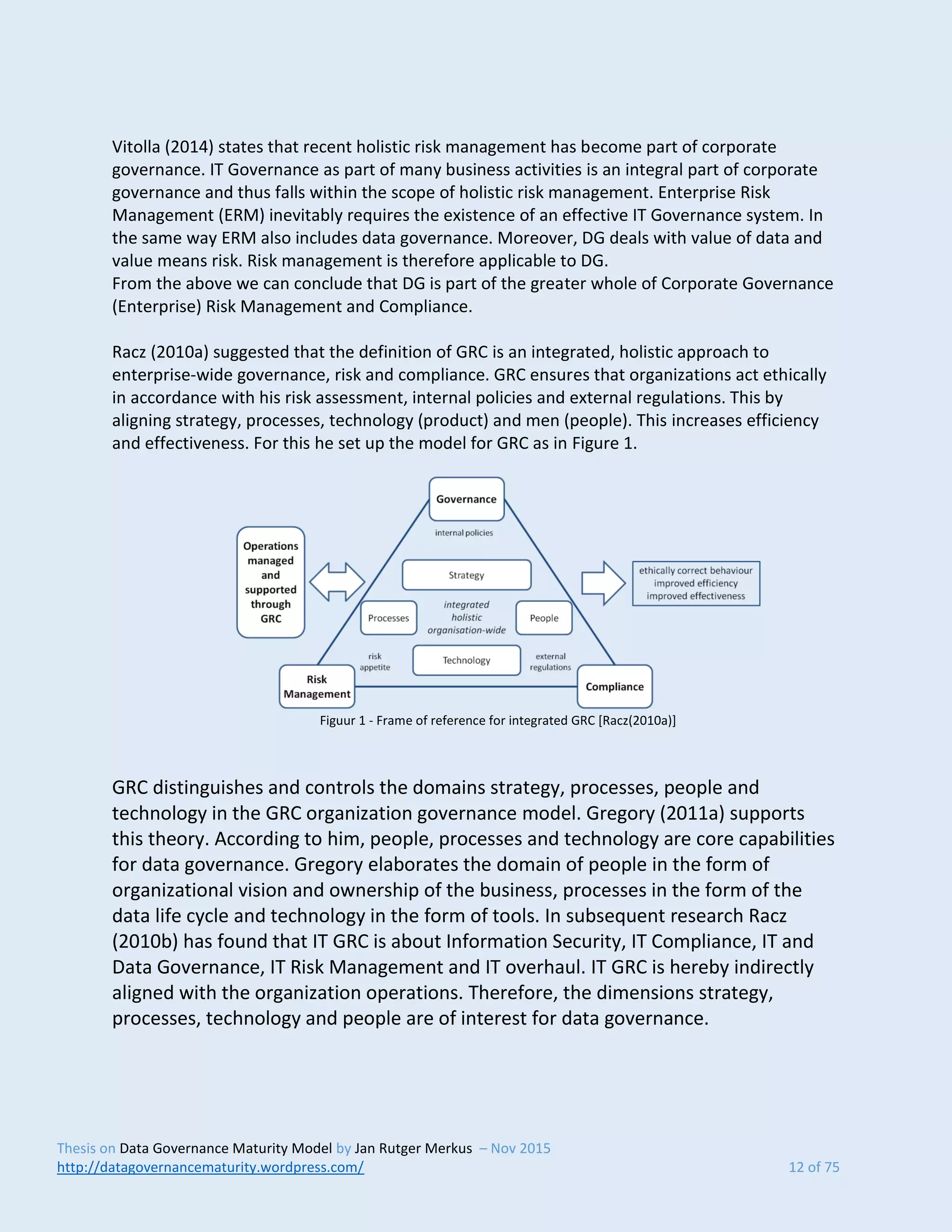 Data Governance Maturity Model Thesis | PDF | Databases | Computer ...